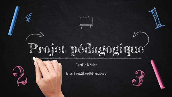 Présentation du projet pédagogique - Camille W. | Genially