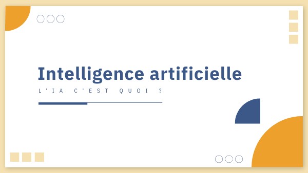 Intelligence artificielle - atelier 18 mars | Genially