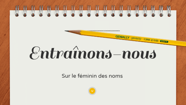 Le féminin des noms | Genially