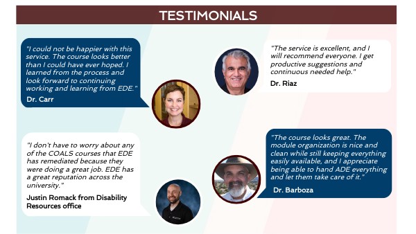 Testimonials for COALS Courses