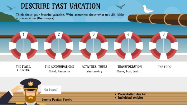 ACTIVITY - MY PAST VACATION