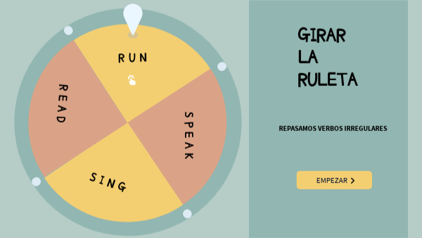 RULETA INGLÉS - VERBOS IRREGULARES | Genially