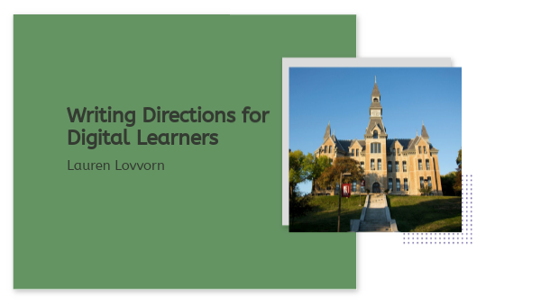 Writing Directions for Digital Learners | Genially