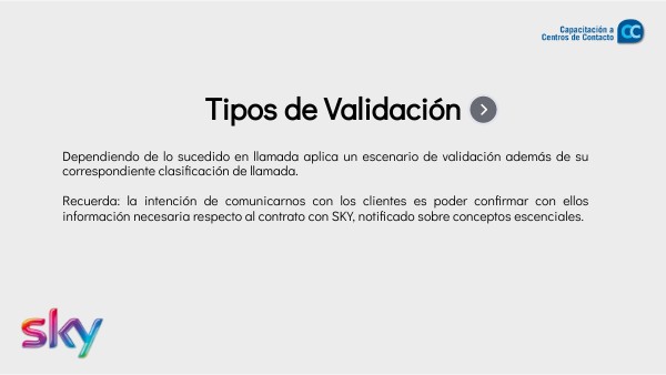 TIPOS DE VALIDACIONES VAL ACT