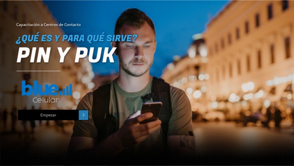 PIN PUK Blue Celular