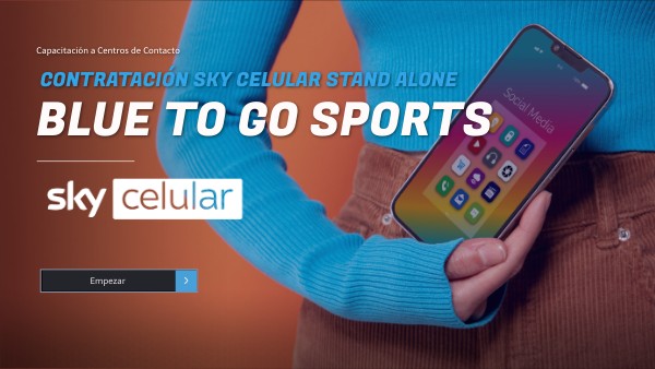Contratación Sky Celular Stand Alone Blue To Go Sports | Genially