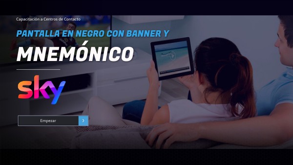 Pantalla en negro con banner y mnemónico | Genially