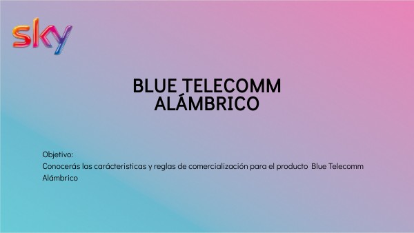 Blue Telecomm Alámbrico