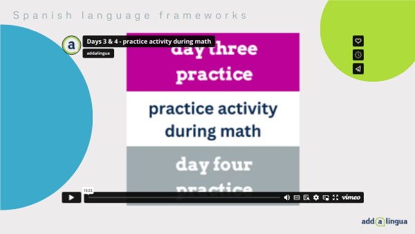 Days 3 & 4 - practice activity during math