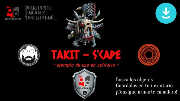 Takit S'cape, plantilla en español y ejemplos.