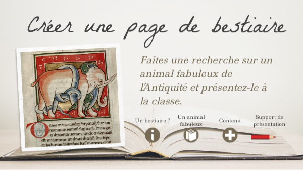 Une page de bestiaire | Genially