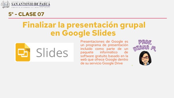 5°-C7-Finalizar la presentación grupal | Genially