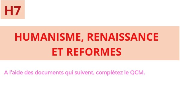 5H7 - Humanisme, Renaissance et réformes religieuses copie | Genially