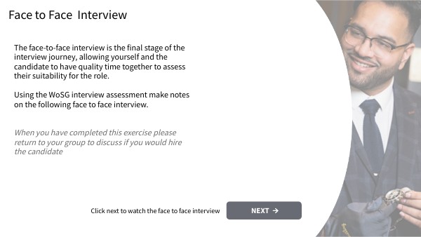 Activity 3 - Face to Face Interview