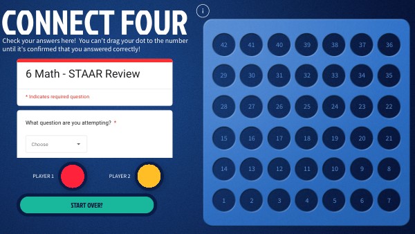 6 Math STAAR Review - Connect 4 | Genially