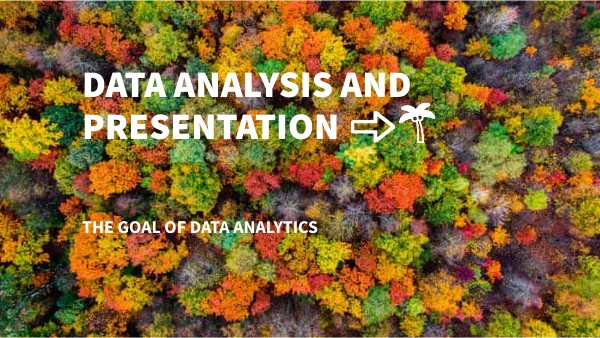 Data analysis and presentation