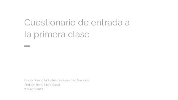 Cuestionario entrada a la Clase 1 | Genially