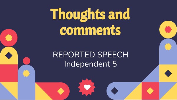 Thoughts and comments | Genially