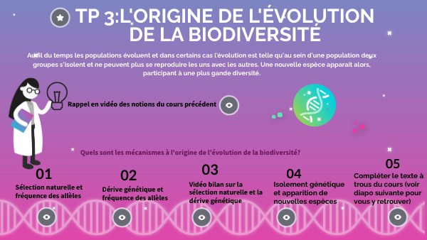 Helary Origine de l'évolution de la biodiversité | Genially