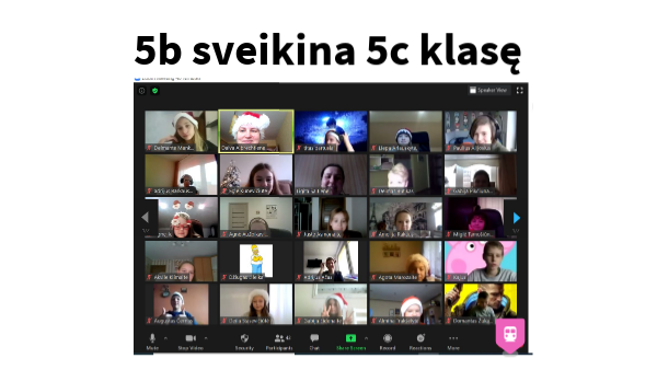 5b sveikina 5c klasę