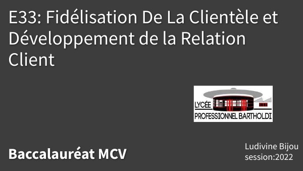Dossier Fidélisation des clients | Genially