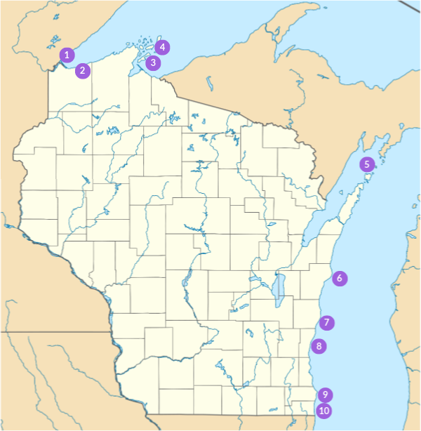 Wisconsin Beaches Map copy