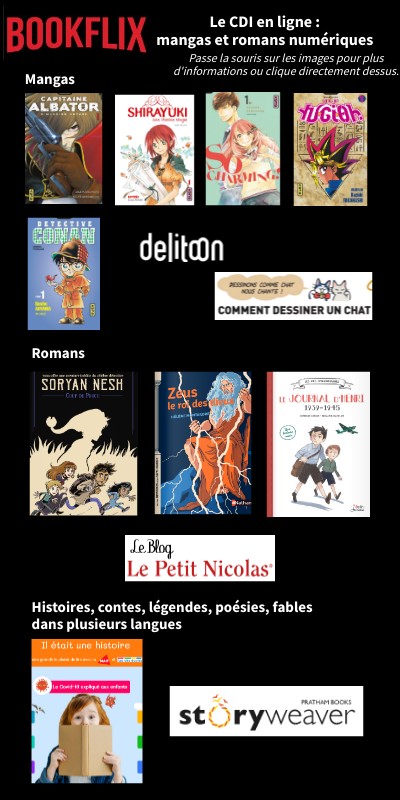 Bookflix CDI en ligne Mangas et romans