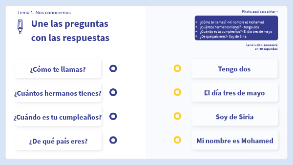 Nos conocemos. Preguntas y respuestas