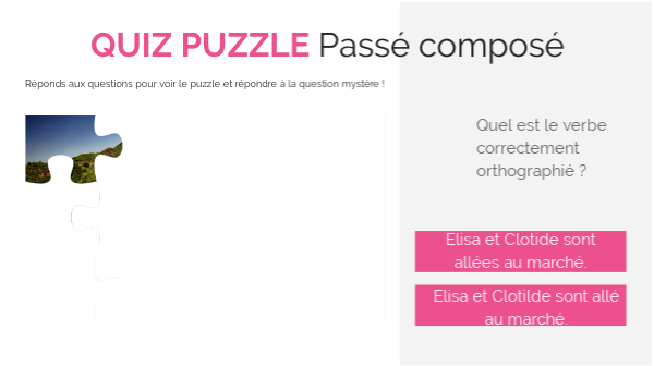 quiz CM1 passé composé | Genially