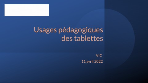 Formation Tablette 2022 | Genially