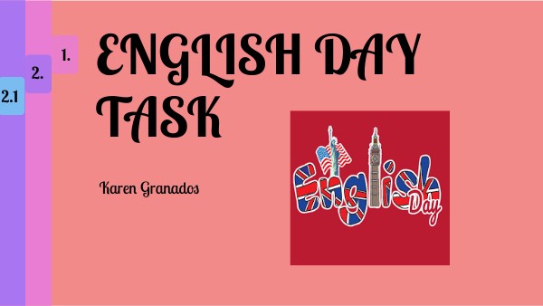 ENGLISH DAY TASK | Genially