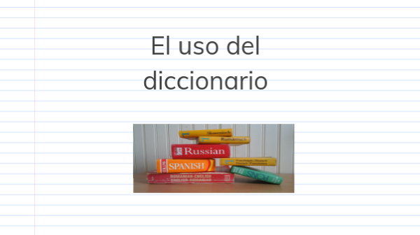 uso del diccionario | Genially