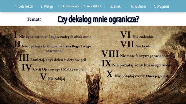 Czy dekalog mnie ogranicza? | Genially