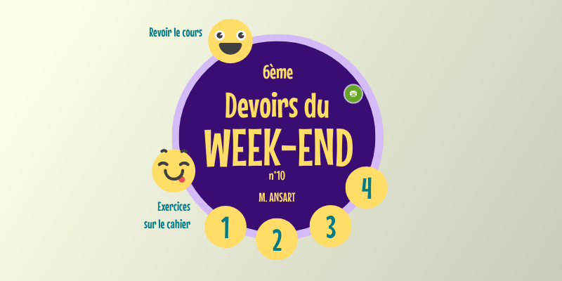 6E - DEVOIRS du WE 10 | Genially