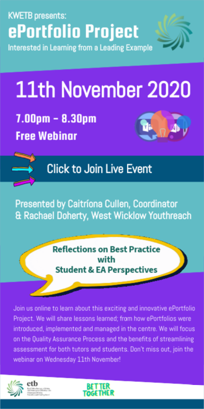 KWETB ePortfolio Webinar Promo copy | Genially