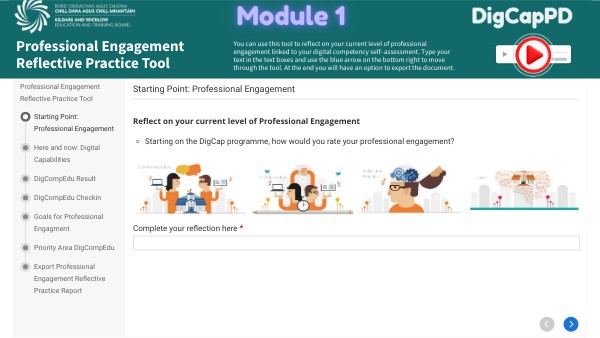 DigCap Professional Engagement Reflective Practice Tool | Genially