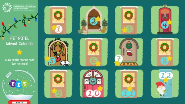 KWETB FET PDTEL Advent Calendar 2022 | Genially