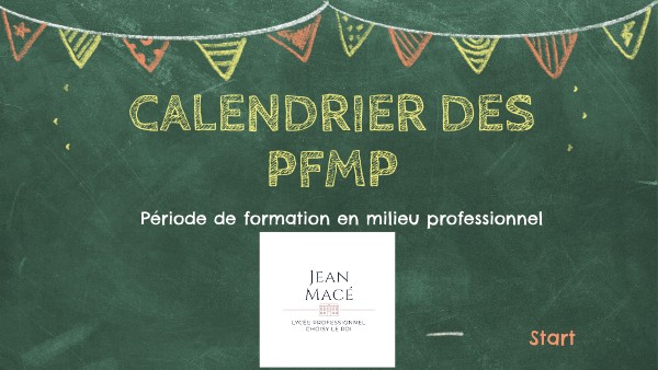Calendrier PFMP 23-24 | Genially