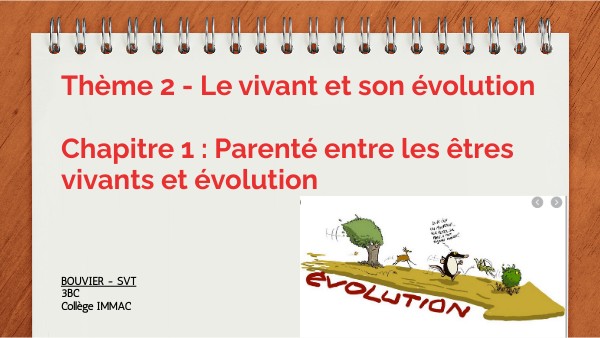 3e TH2 CH1 Parenté et évolution | Genially