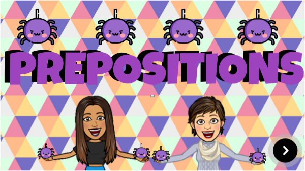 prepositions game | Genially