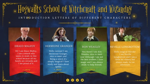 Presentation letters of Hogwarts | Genially