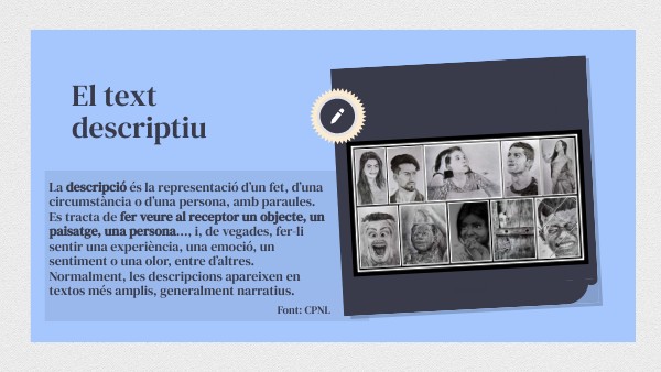 El text descriptiu | Genially
