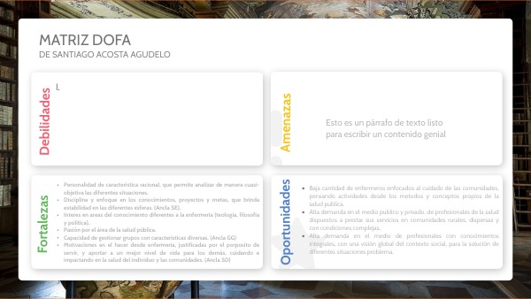 MATRIZ DOFA- SANTIAGO ACOSTA.