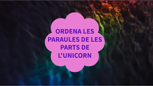 ORDENAR LLETRES PARTS UNICORN | Genially