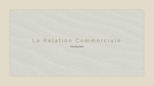 Relation Commerciale | Genially