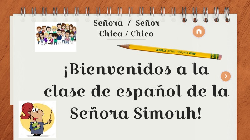 Bienvenidos a la clase de español