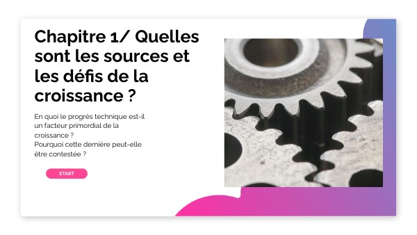 Chap.1/ Les sources et les défis de la croissance | Genially