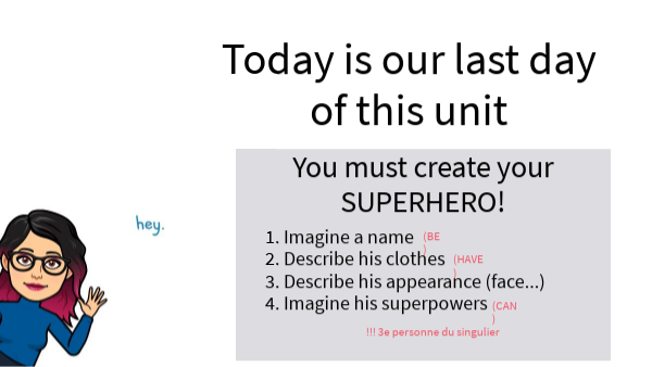 5e - Unit 1 - Superheroes 8 Final Task | Genially