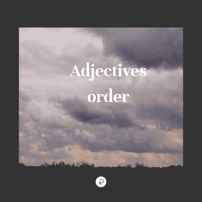Adjectives order