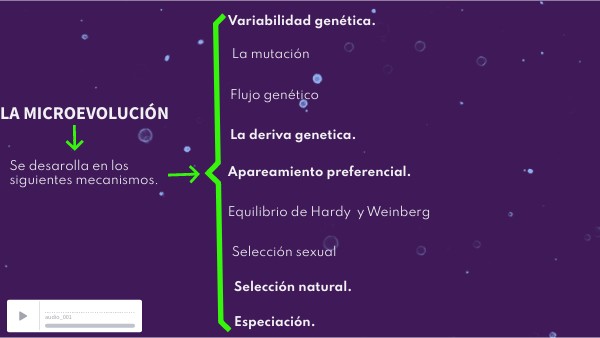 9° LA MICROEVOLUCIÓN Y LA DERIVA GENÉTICA BIOLOGIA